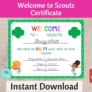 Welcome to Scouts Certificate - Welcome to Troop Multilevel Certificate ...