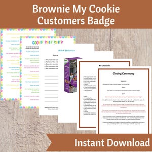 Brownie My Cookie Customers Badge Activity Kit | Girls Scout Troop ...