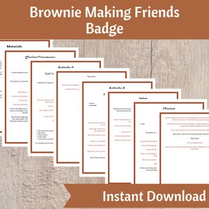 Brownie Making Friends Badge Activity Kit | Girls Scout Troop Organizer ...