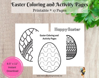 Easter Printable Activity Bundle, Printable Easter Bingo Games, Easter ...