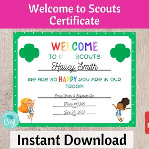 Welcome to Scouts Certificate - Welcome to Troop Multilevel Certificate ...