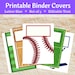 Sports Printable Binder Covers for School Editable Home Office Binder ...