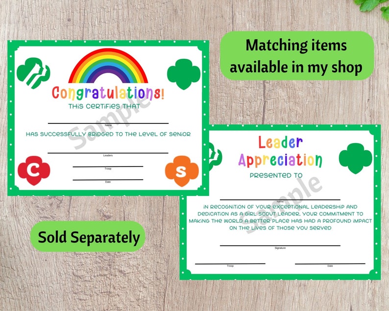 Girl Scout Fall Product Program Business Cards With QR Code Printable ...