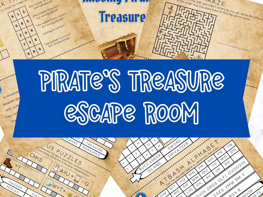 Escape Room for Kids - DIY Printable Game – Pirate Treasure Escape Room ...