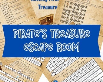 Escape Room for Kids Printable Escape Room Pirate Treasure Hunt Escape ...