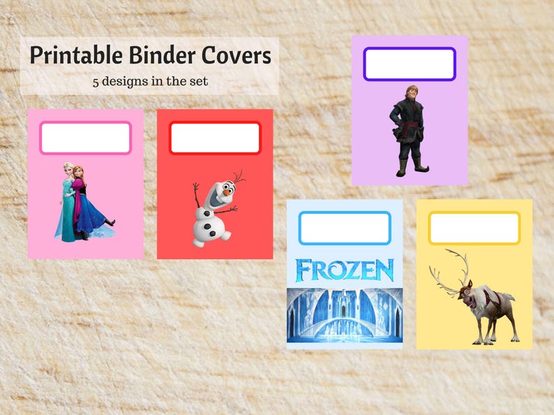 Frozen Printable Binder Covers for School Editable Home Office Binder ...