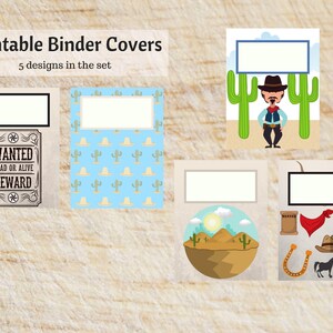 Western Printable Binder Covers for School Editable Home Office Binder ...