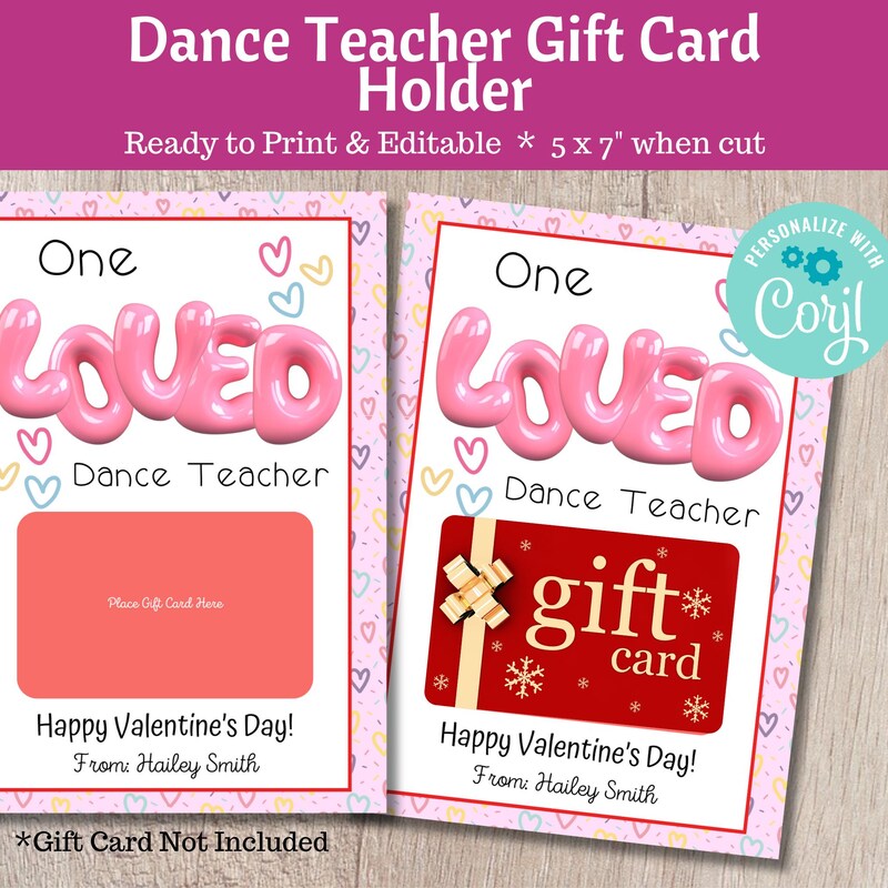 Dance Teacher Card - Etsy