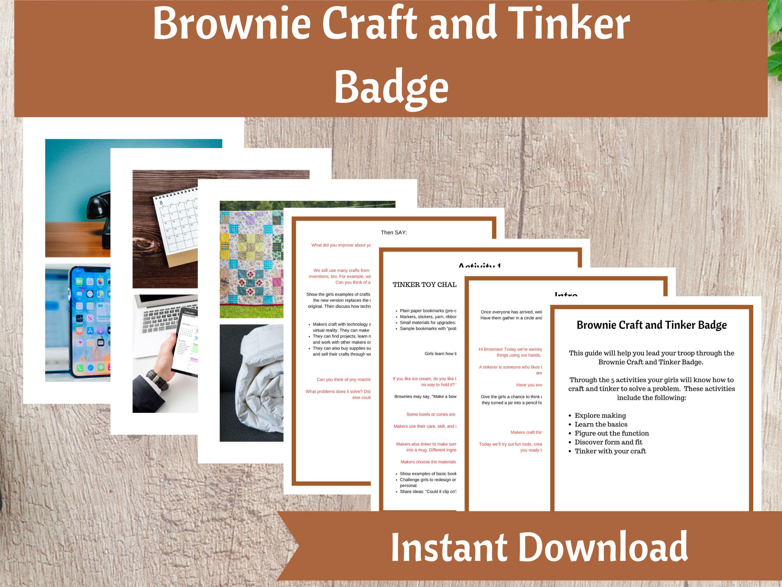 Brownie Craft and Tinker Badge Activity Kit | Girls Scout Troop ...