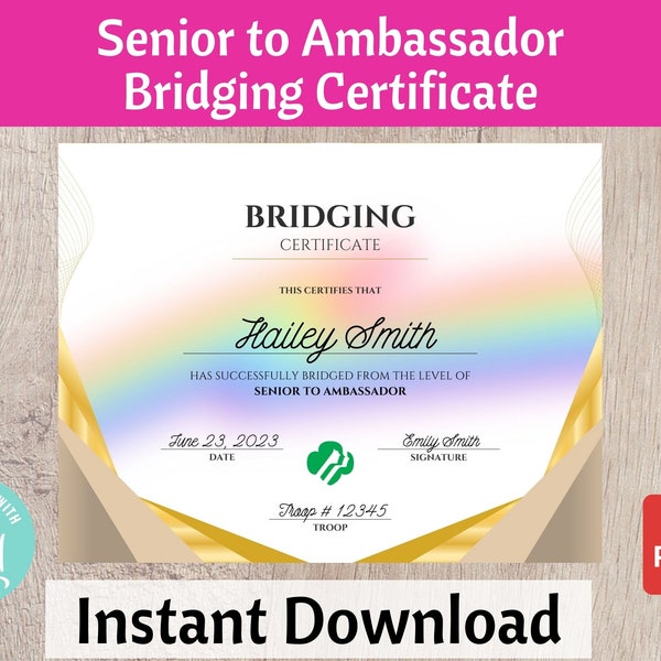 Bridging Certificate - Etsy