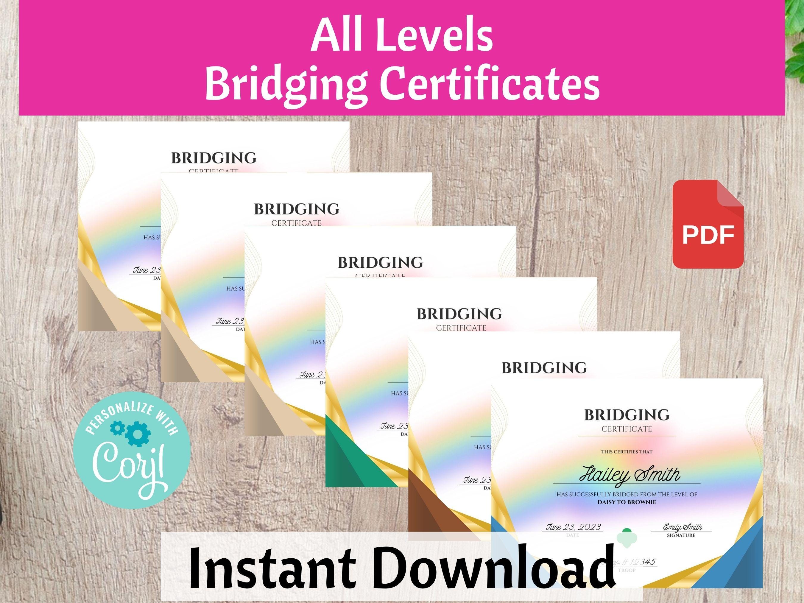 Scout Bridging Certificates - All Levels Daisy to Adult Bridging ...