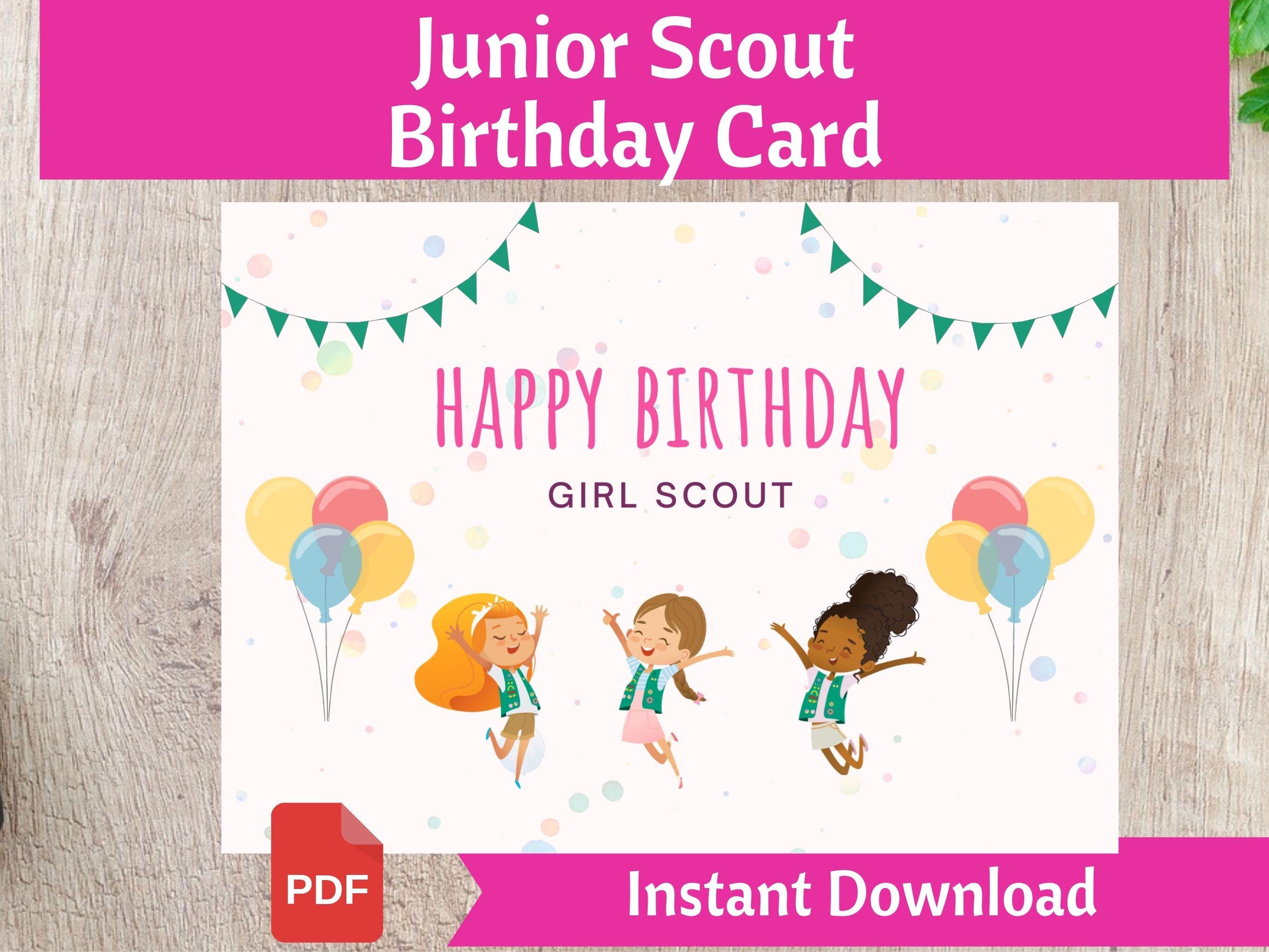 Junior Scout Birthday Greeting Card - Scout Leader Resource PDF ...