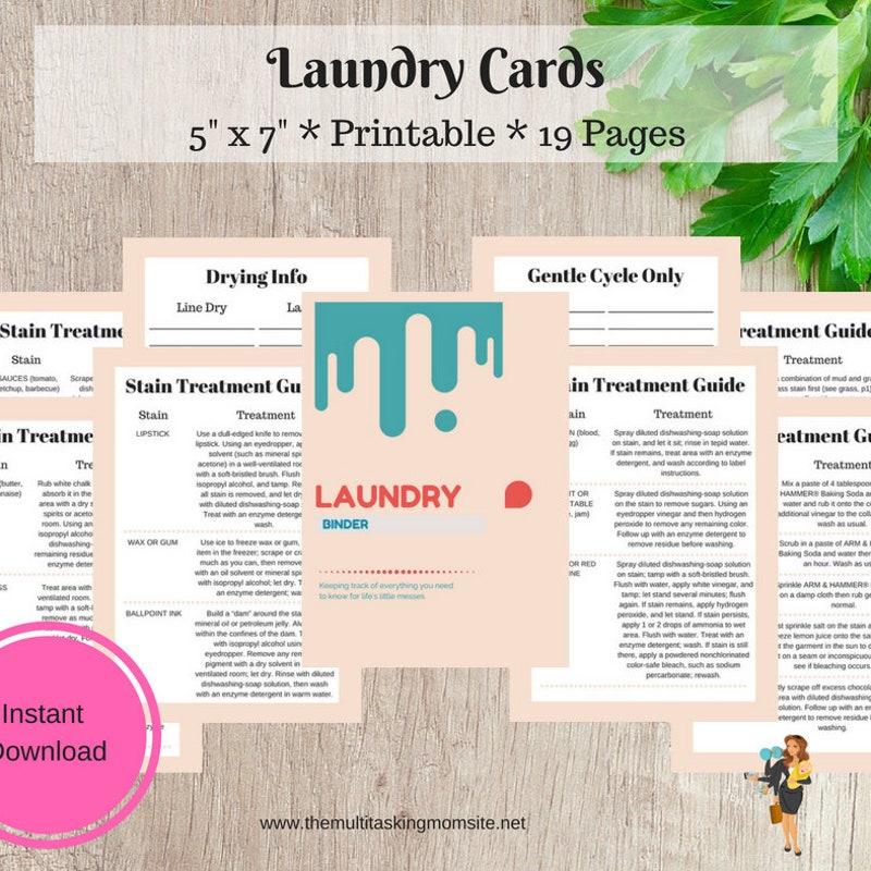 Laundry Cheat Sheet - Etsy