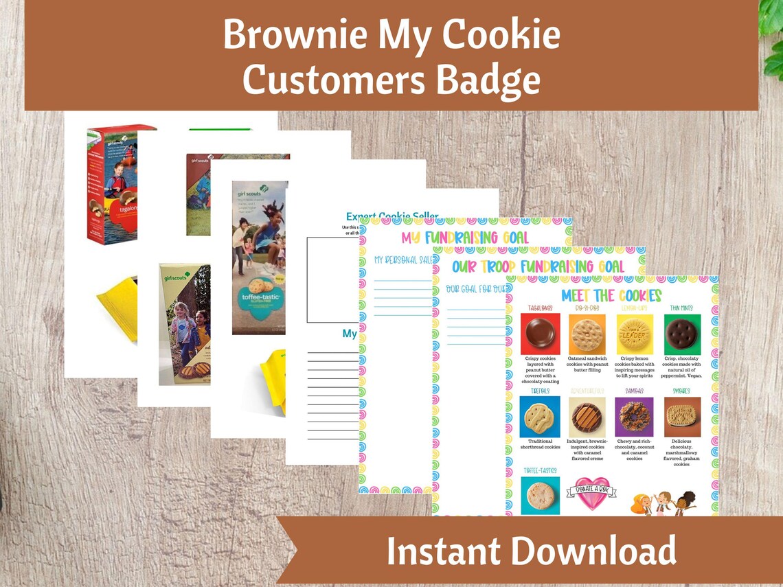 Brownie My Cookie Customers Badge Activity Kit | Girls Scout Troop ...