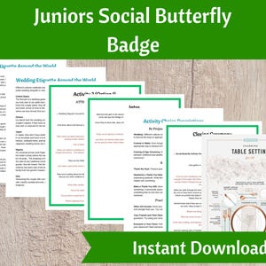 Social Butterfly Badge Activity Kit | Girls Scout Troop Organizer ...