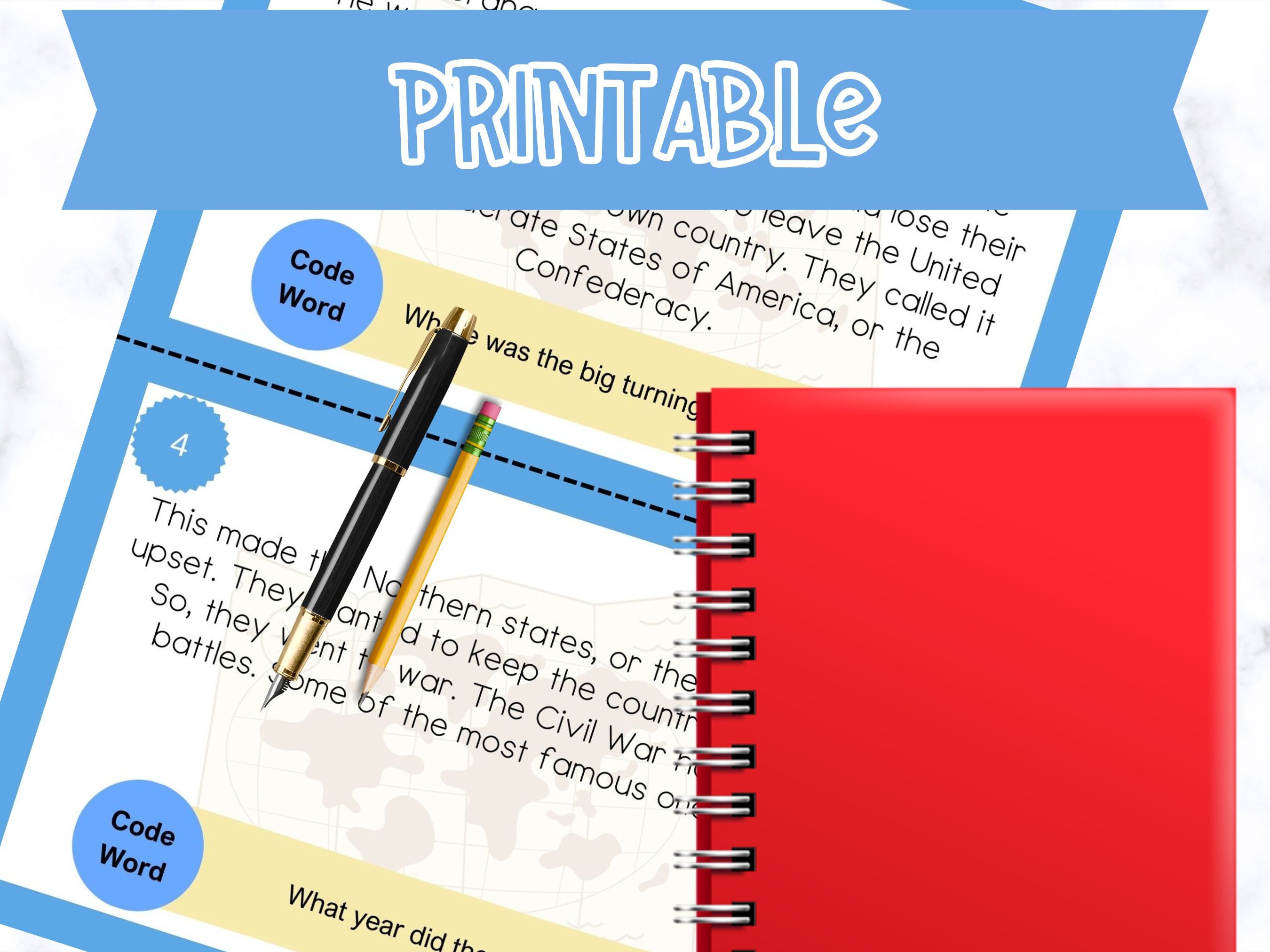 Civil War Classroom Activity - Civil War Scavenger Hunt Game ...