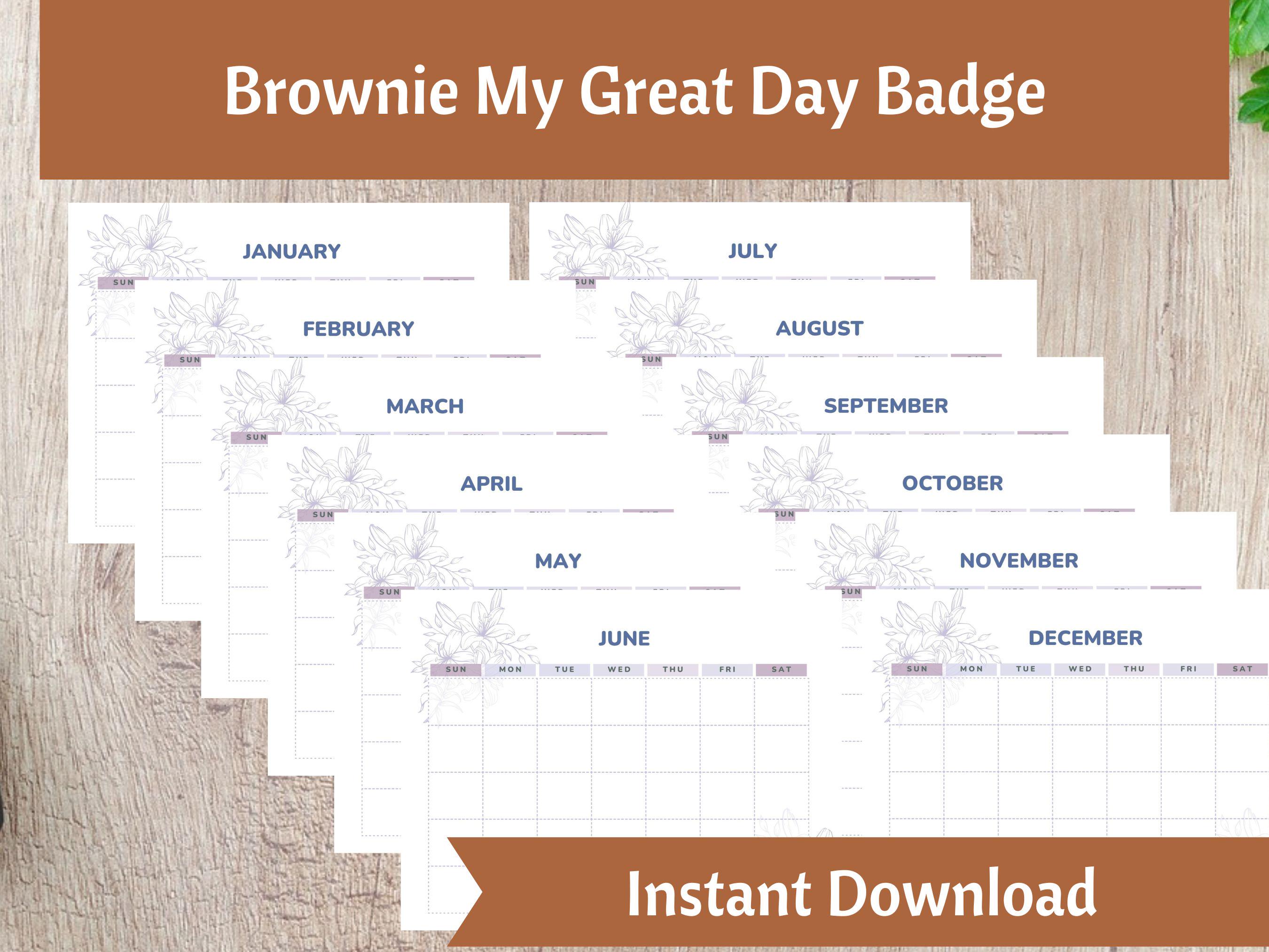 Brownie My Great Day Badge Activity Kit | Girls Scout Troop Organizer ...
