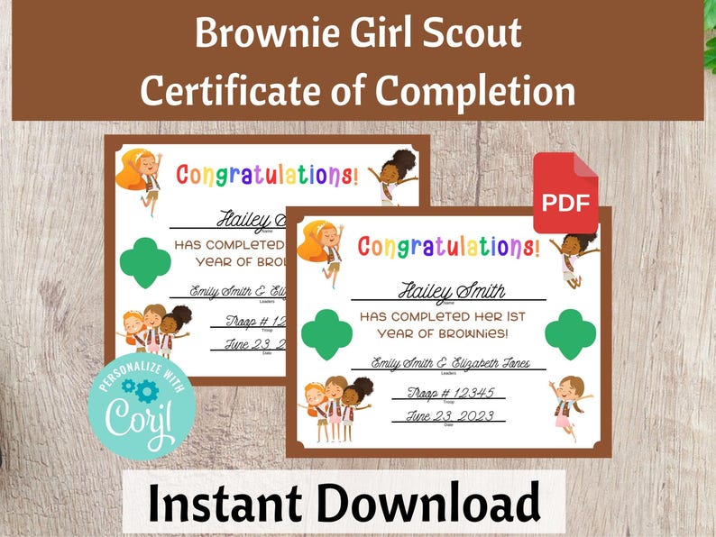 Scout Certificates of Completion - Daisy to Cadette Bridging Ceremony ...