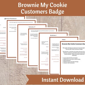 Brownie My Cookie Customers Badge Activity Kit | Girls Scout Troop ...