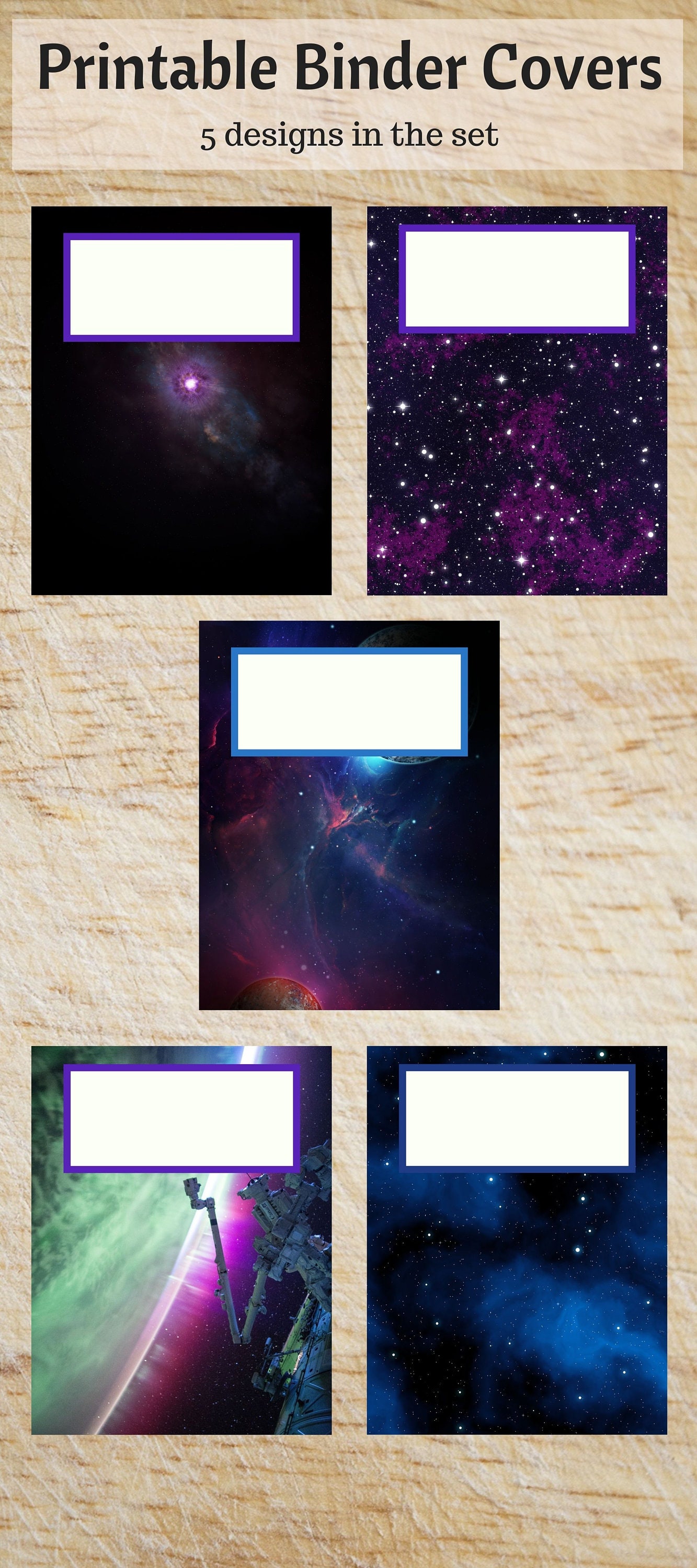 Sky Printable Binder Covers for School Editable Home Office Binder ...