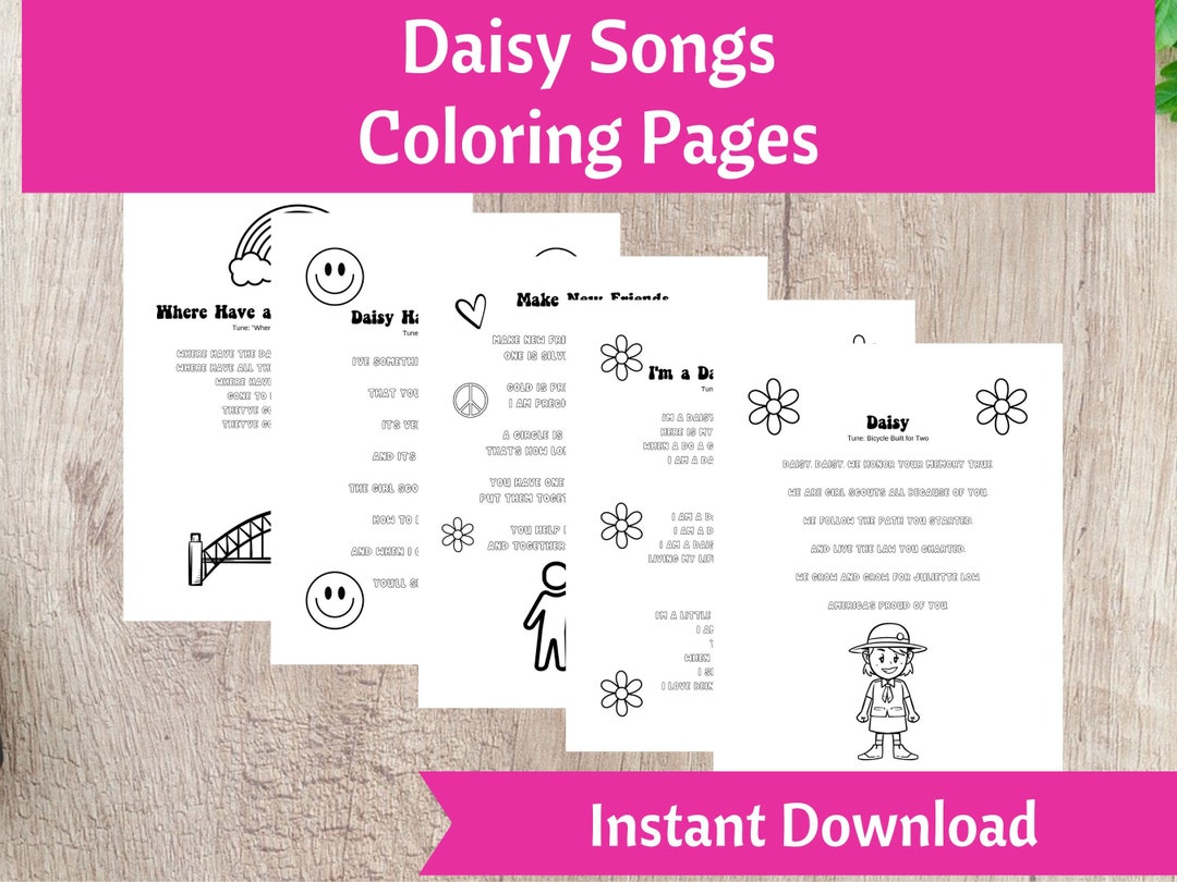 Daisy Songs Coloring Pages Including the Law and Promise - Printable ...