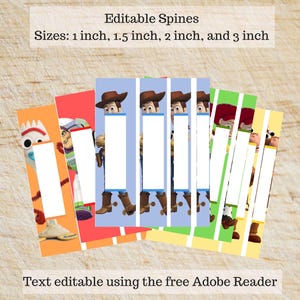 Toy Story 4 Printable Binder Covers for School Editable Home Office ...