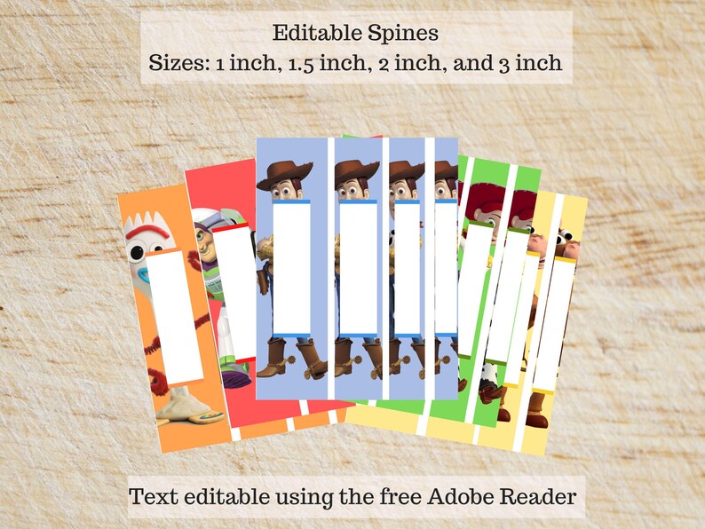 Toy Story 4 Printable Binder Covers for School Editable Home Office ...