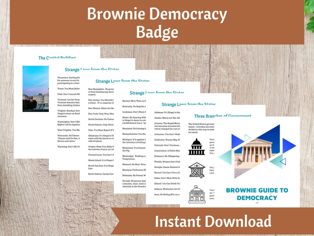 Brownie Democracy Badge Activity Kit | Girls Scout Troop Organizer ...