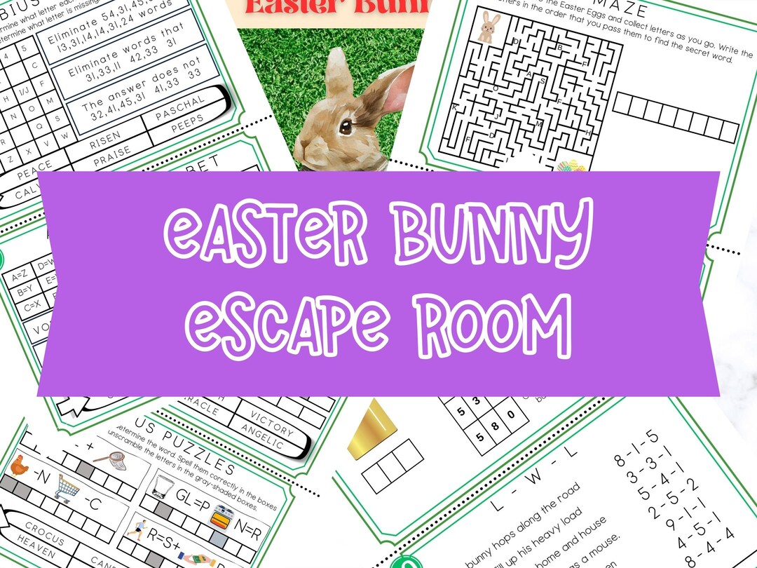 Escape Room for Kids - DIY Printable Game – Easter Bunny Escape Room ...