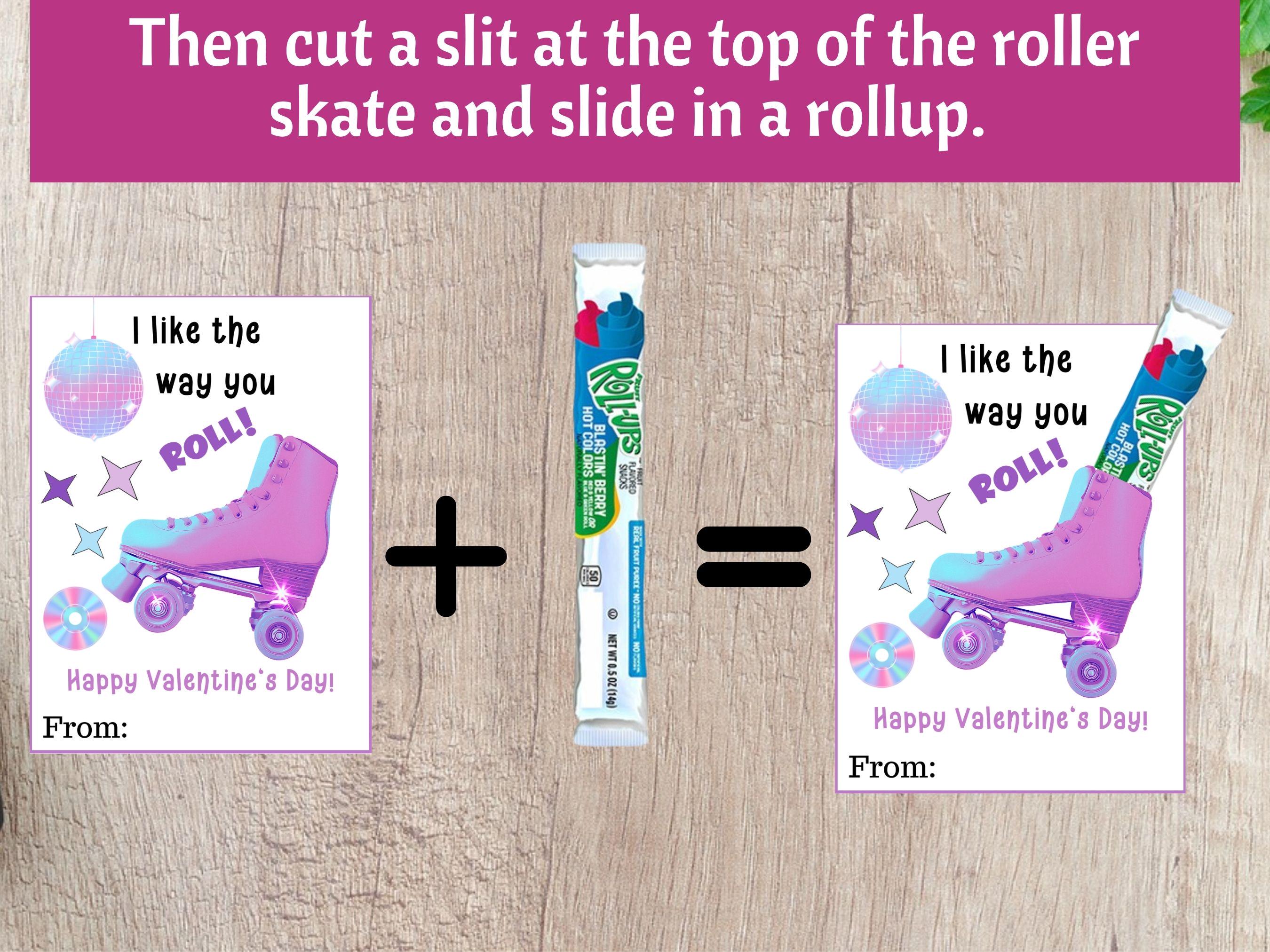 Printable Classroom Valentine's Day Cards for Kids Roller Skate ...