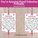Printable Classroom Valentine's Day Cards for Kids | Pencil and Maze ...
