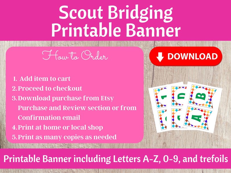 Scout Bridging Ceremony Banner | Scout Troop Organizer Printable ...
