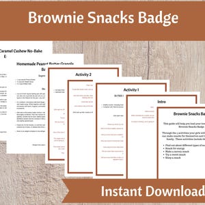 Brownie Snacks Badge Activity Kit | Girls Scout Troop Organizer ...