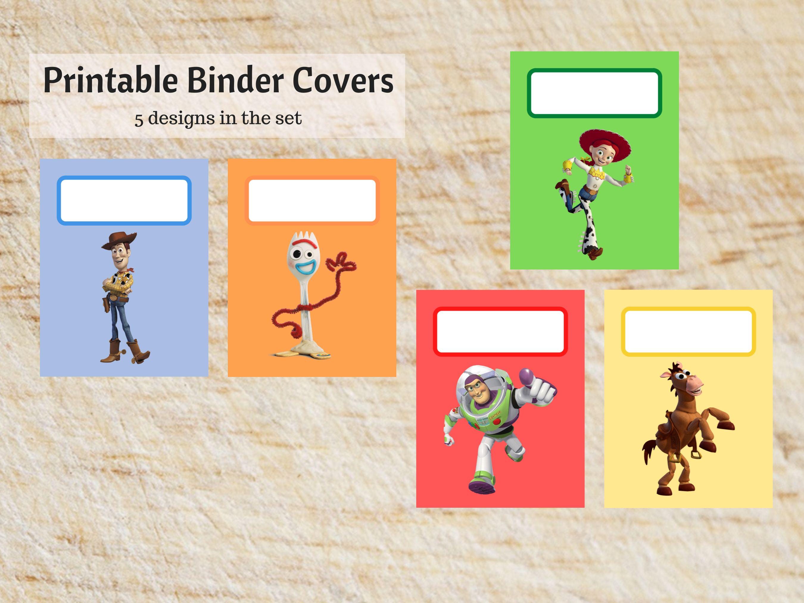 Toy Story 4 Printable Binder Covers for School Editable Home Office ...