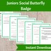 Social Butterfly Badge Activity Kit | Girls Scout Troop Organizer ...