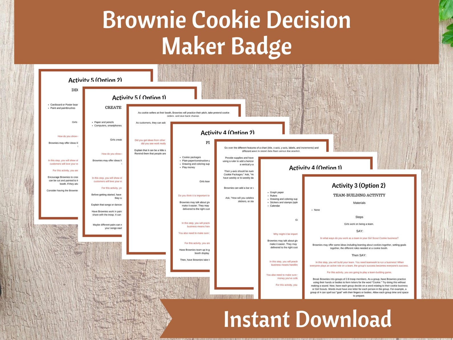 Brownie Cookie Decision Maker Badge Activity Kit | Girls Scout Troop ...