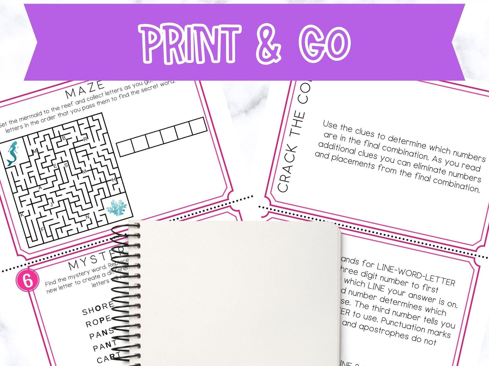 Escape Room for Kids - DIY Printable Game – Mermaid Pearl Escape Room ...