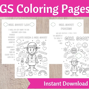Scout Coloring Pages Including the Law and Promise Printable Instant ...