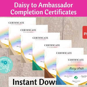 Girl Scout Certificates of Completion Daisy to Ambassador Bridging ...