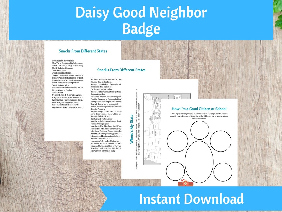 Daisy Good Neighbor Badge Activity Kit | Girls Scout Troop Organizer ...
