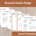 Brownie Snacks Badge Activity Kit | Girls Scout Troop Organizer ...