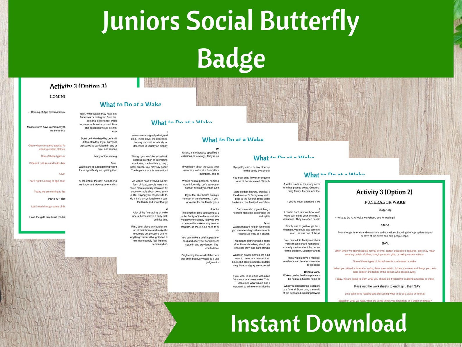 Social Butterfly Badge Activity Kit | Girls Scout Troop Organizer ...