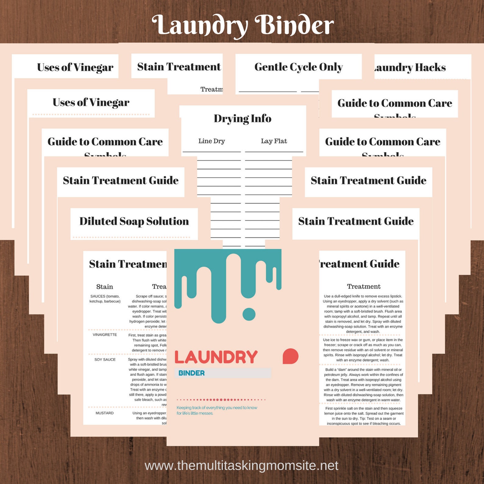 Laundry Binder Printable Household Management Instant Download Home ...