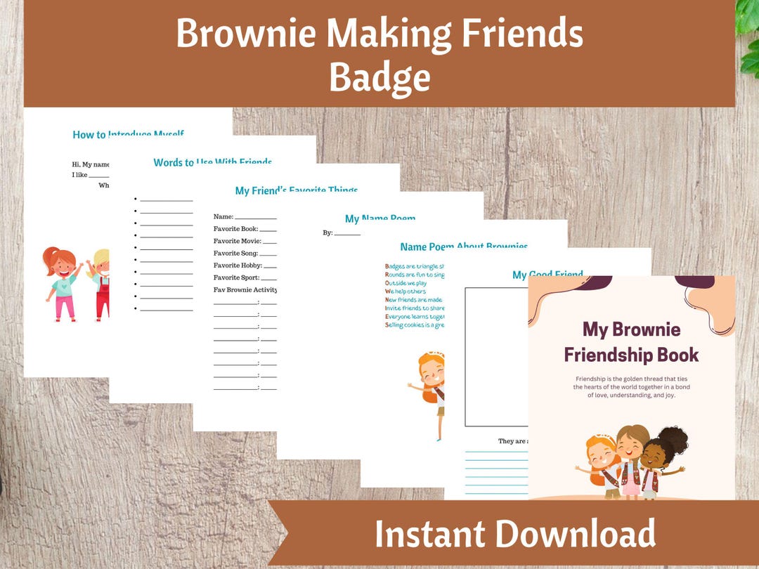 Brownie Making Friends Badge Activity Kit | Girls Scout Troop Organizer ...