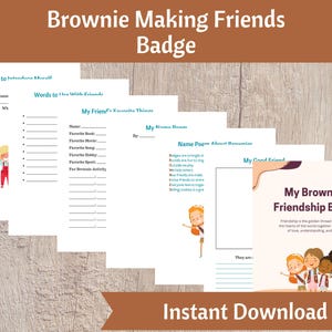 Brownie Making Friends Badge Activity Kit | Girls Scout Troop Organizer ...
