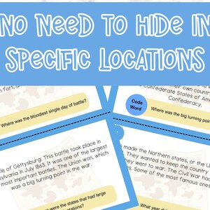 Civil War Classroom Activity - Civil War Scavenger Hunt Game ...