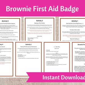 Brownie First Aid Badge Activity Kit Girls Scout Troop Organizer ...
