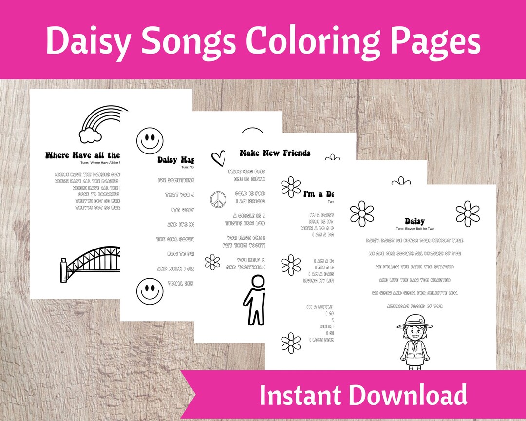 Daisy Songs Coloring Pages Including the Law and Promise Printable ...