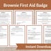 Brownie First Aid Badge Activity Kit Girls Scout Troop Organizer ...