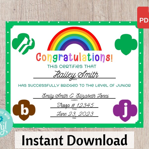 Bridging Certificate - Etsy